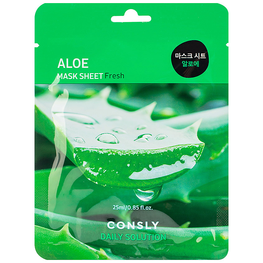 CONSLY Тканевая маска для лица с экстрактом алоэ Facial Tissue Mask ...
